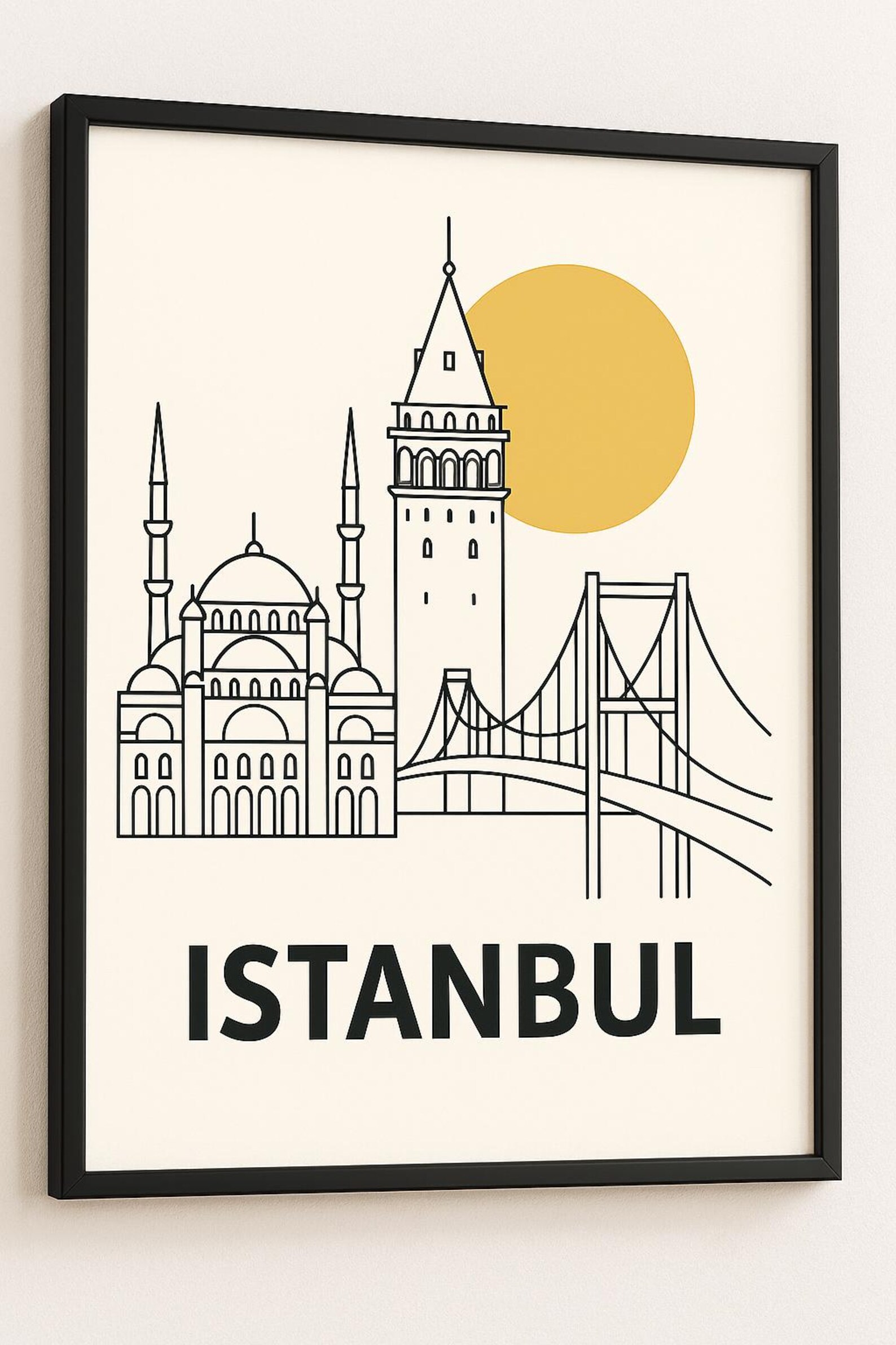 Istanbul Line Art Wall Art Printable | Minimal Turkish Architecture ...