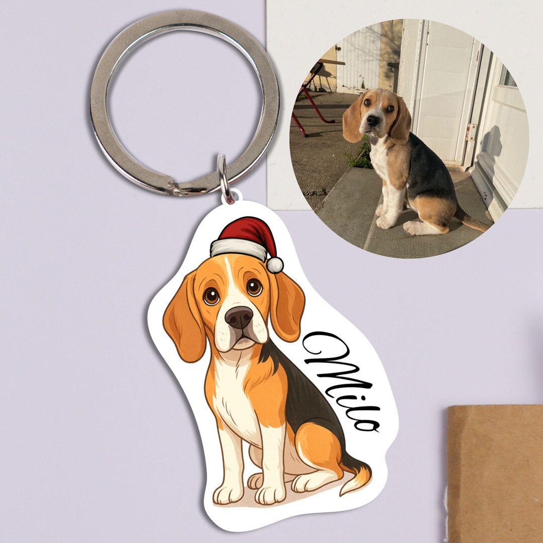 Custom Pet Photo Keychain Custom Pet Portrait Keychain,cat Keychain,dog ...