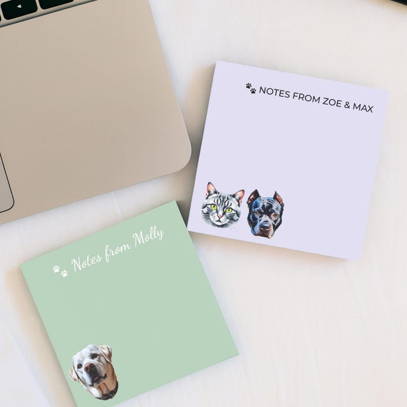 Custom Sticky Note Dog - Etsy