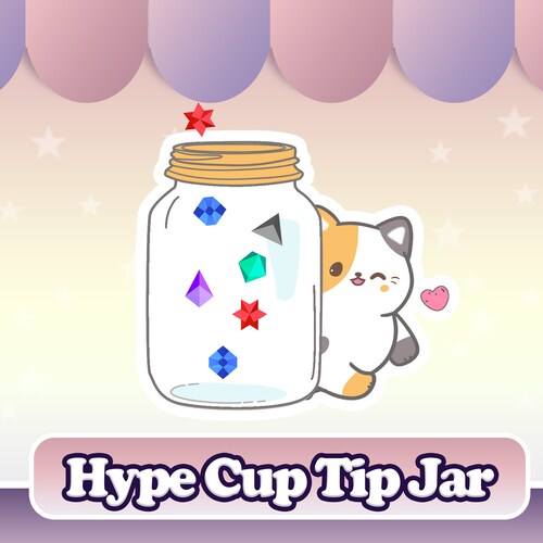 Y2K Cute Cat Tip Jar Bit Jar Hype Cup for Twitch Youtube - Etsy