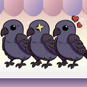 Pngtuber Crow / Raven / Animal PNG V Tuber Reactive Discord Image ...
