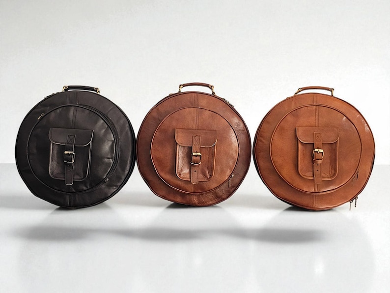 Leather Cymbal Bag | Drum Cymbal Case | Durable Percussion Storage for ...