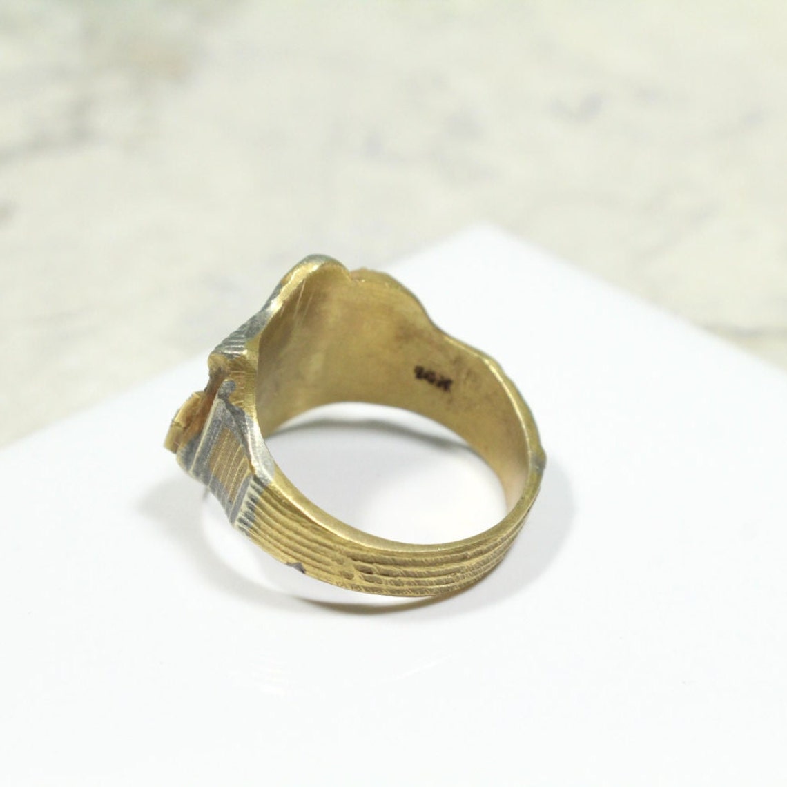 Vintage Lion Ring With Diamond 1900's Statement Ring Royal | Etsy