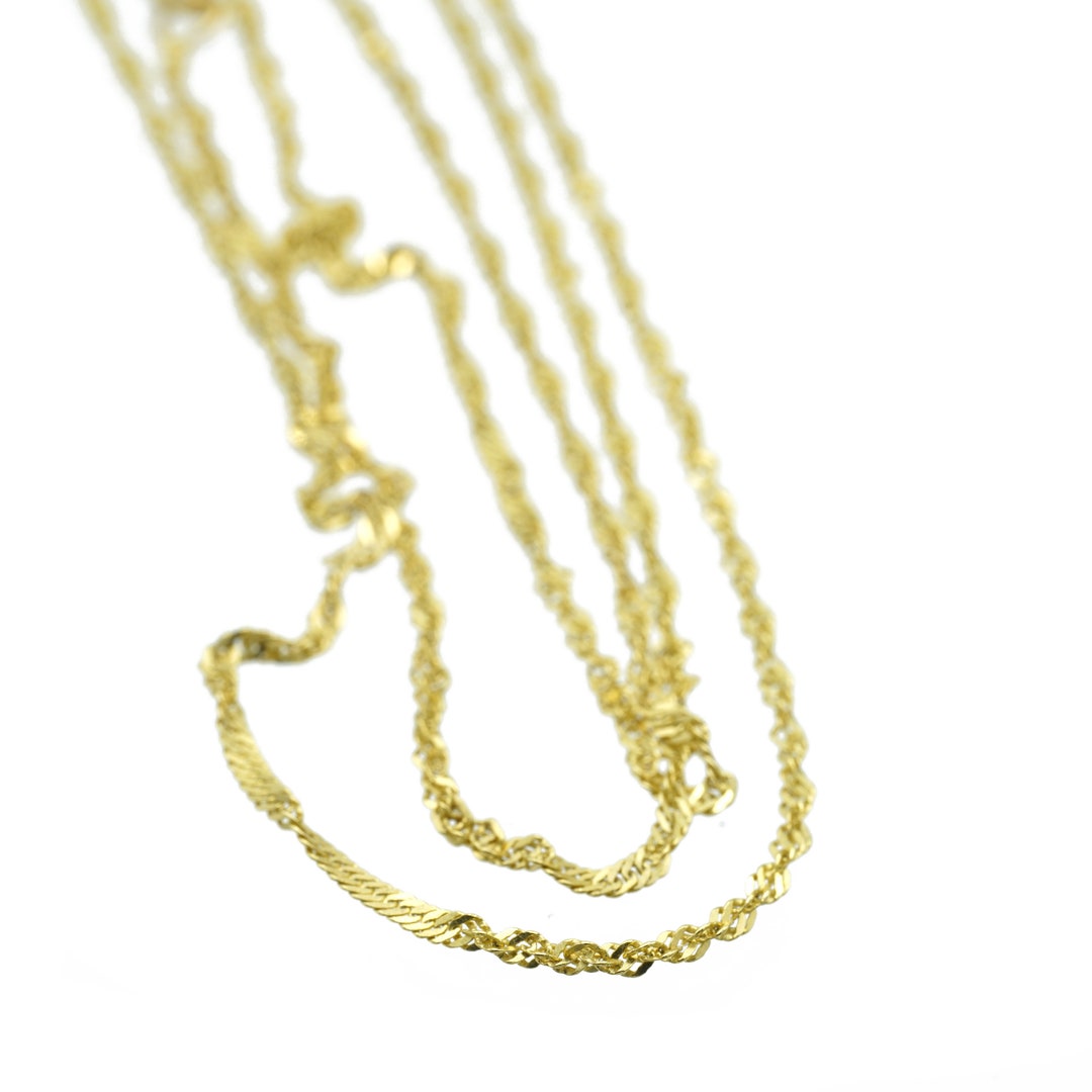 Vintage Diamond Cut Rope Chain 14k 20