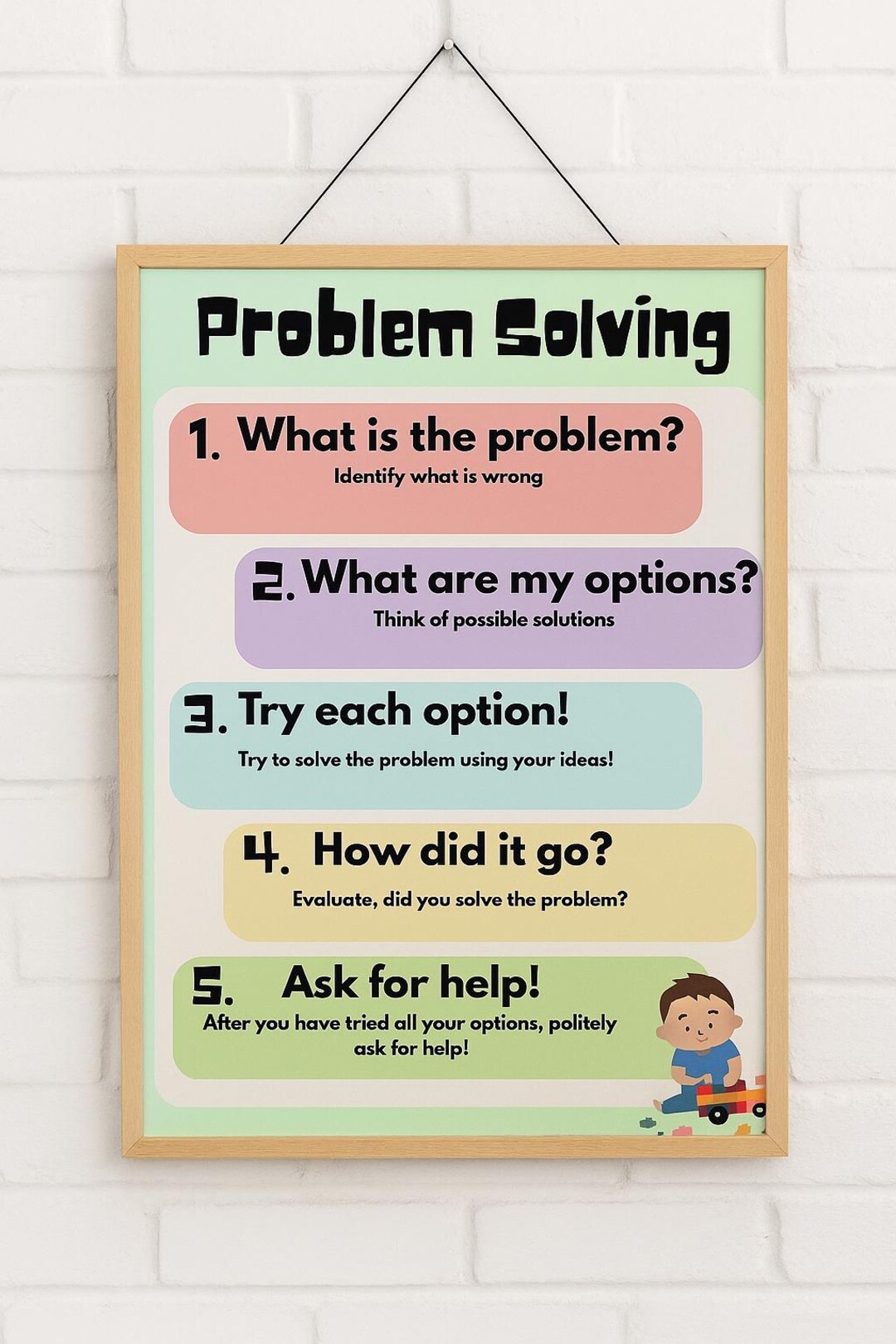 Problem Solving Chart, Children With Autism, ADHD, Learning, ABA ...