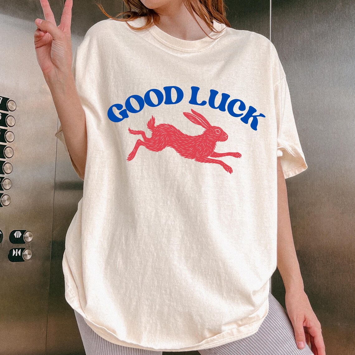 Good Luck Lucky Rabbit Shirt Comfort Colors Cool Women's Shirts ...
