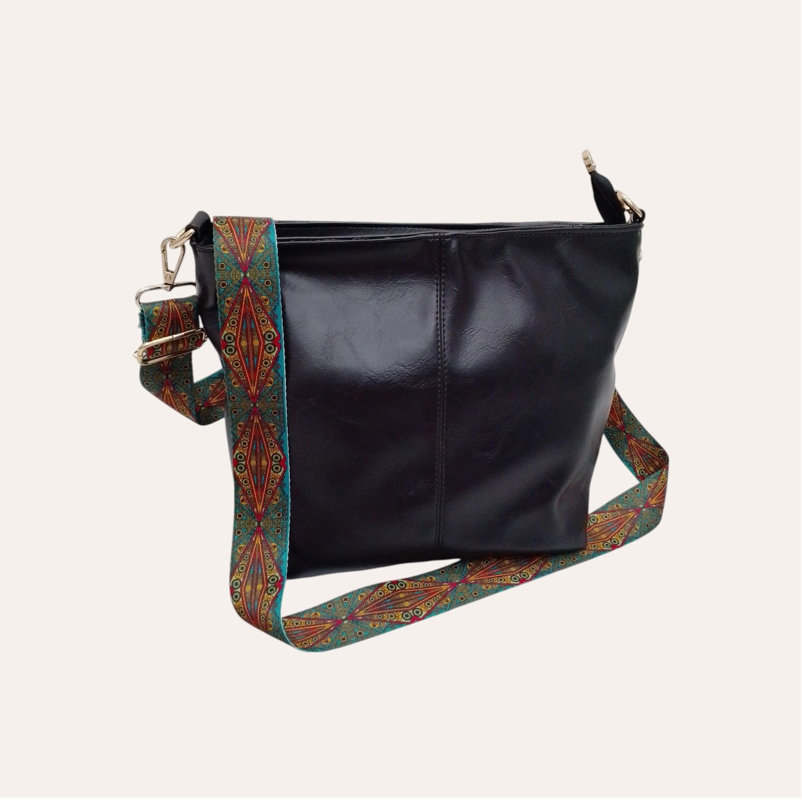 Vegan Leather Sling/crossbody Bag With Adjustable Strap - Etsy