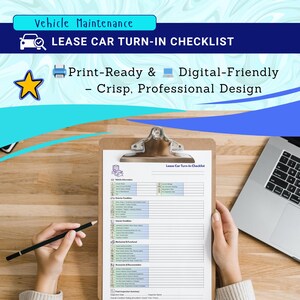 Lease Car Turn-in Checklist: Vehicle Inspection, Editable Canva ...