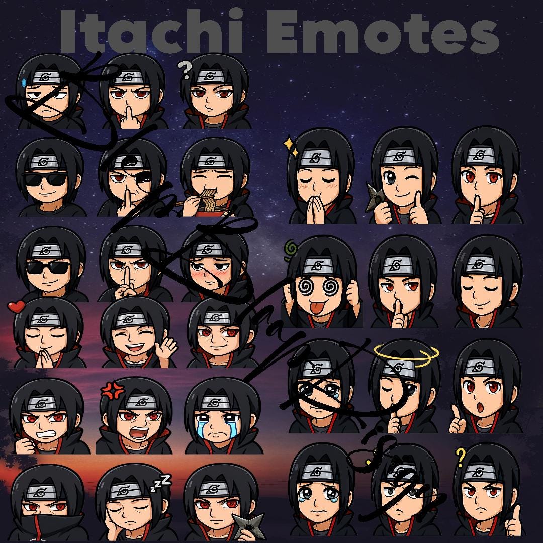 Emotional Itachi – Ninja Chat 30 Emotes
