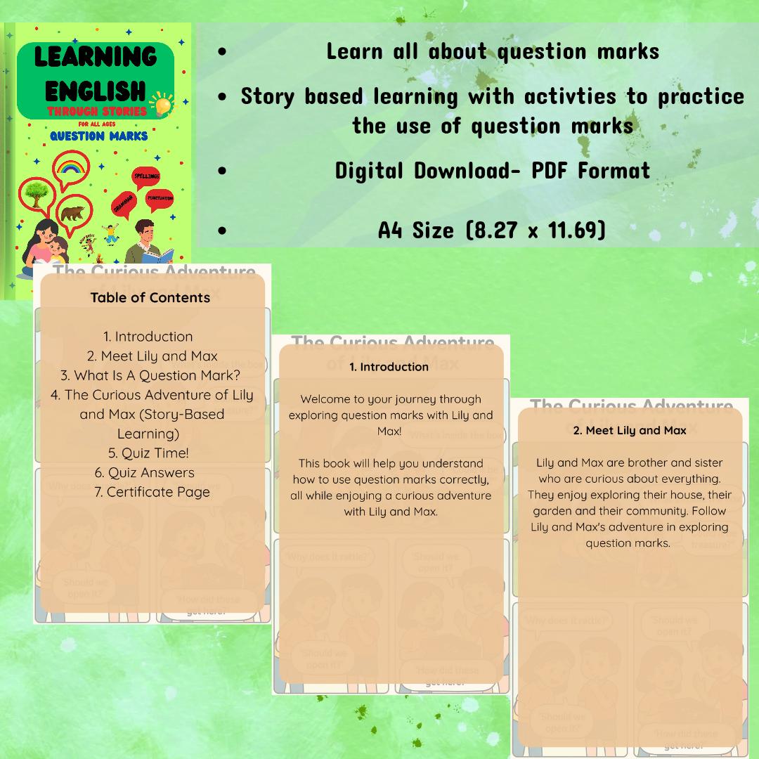 Children’s Question Mark Story Printable | Fun Grammar Learning ...