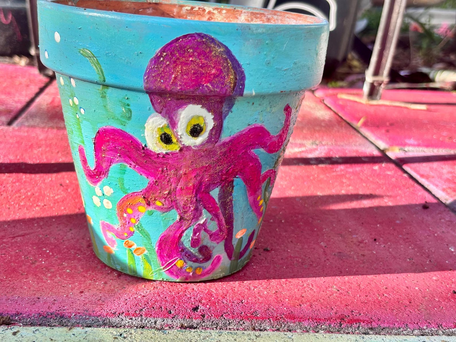 Hand Painted Fun Funky Whimsical Hand Painted Flower Pot - Etsy