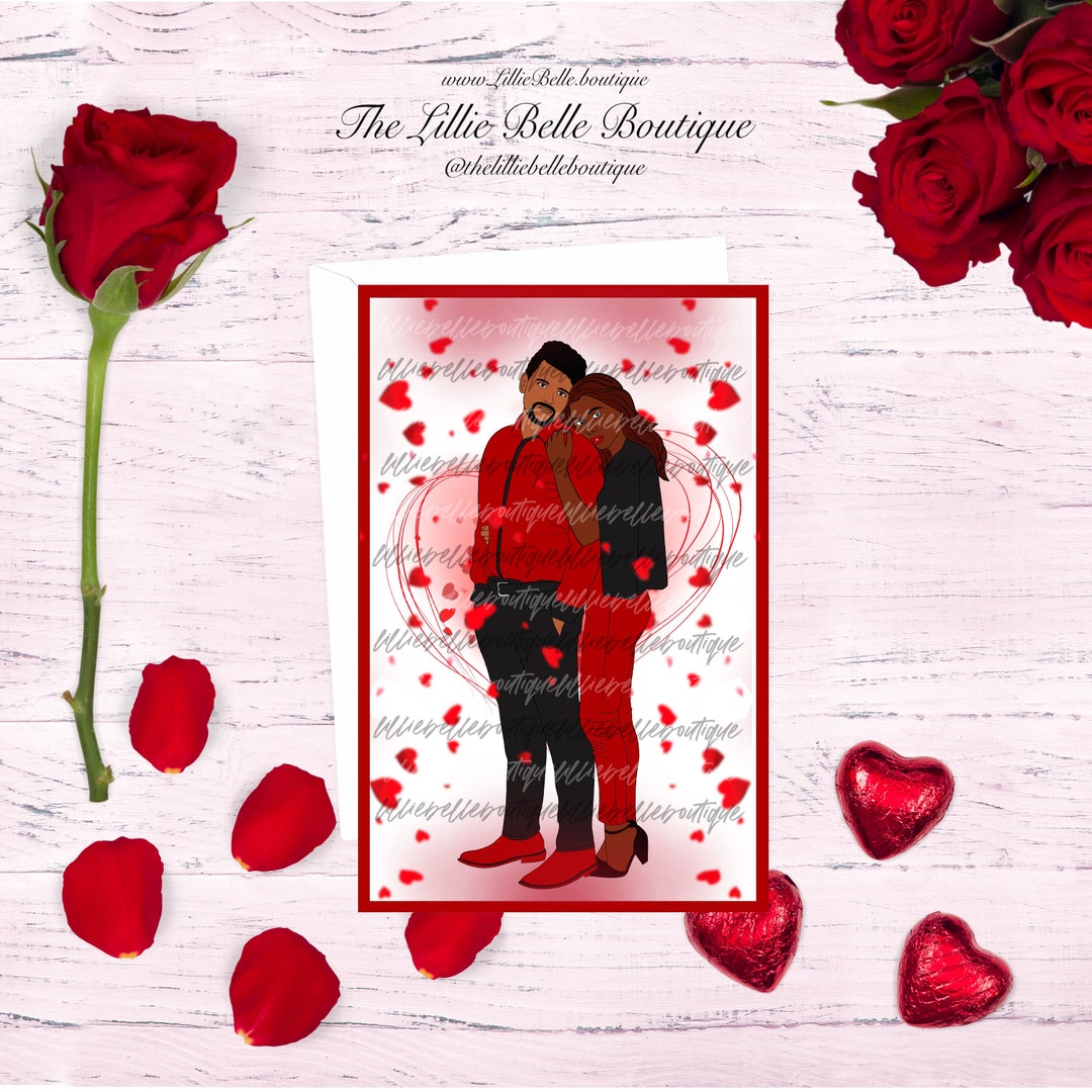 Together Black Love African American Greeting Card Happy Valentine's ...