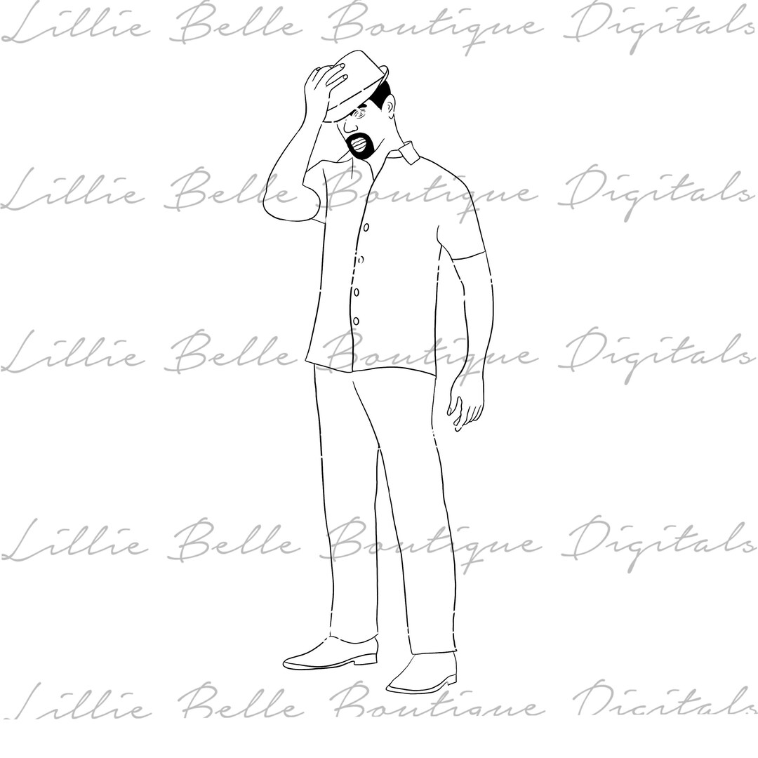 Blair ... African American Man PNG SVG Vector - Etsy