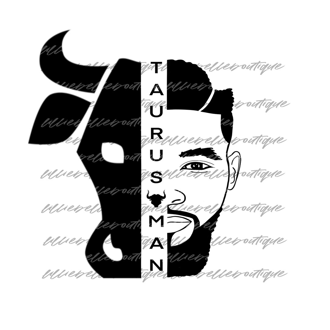 Taurus Man ... African American Man Astrology PNG SVG Cricut Silhoutte ...