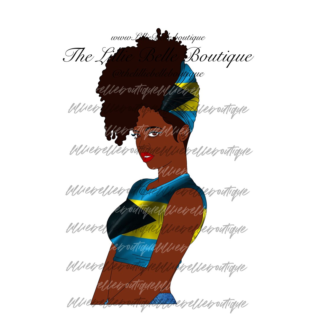 Bahamas Bahamian Pride Caribbean Carnival African American Woman PNG ...