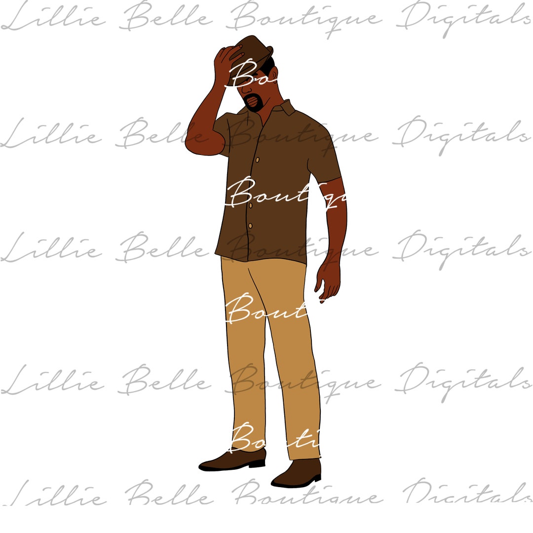Blair ... African American Man PNG SVG Vector - Etsy
