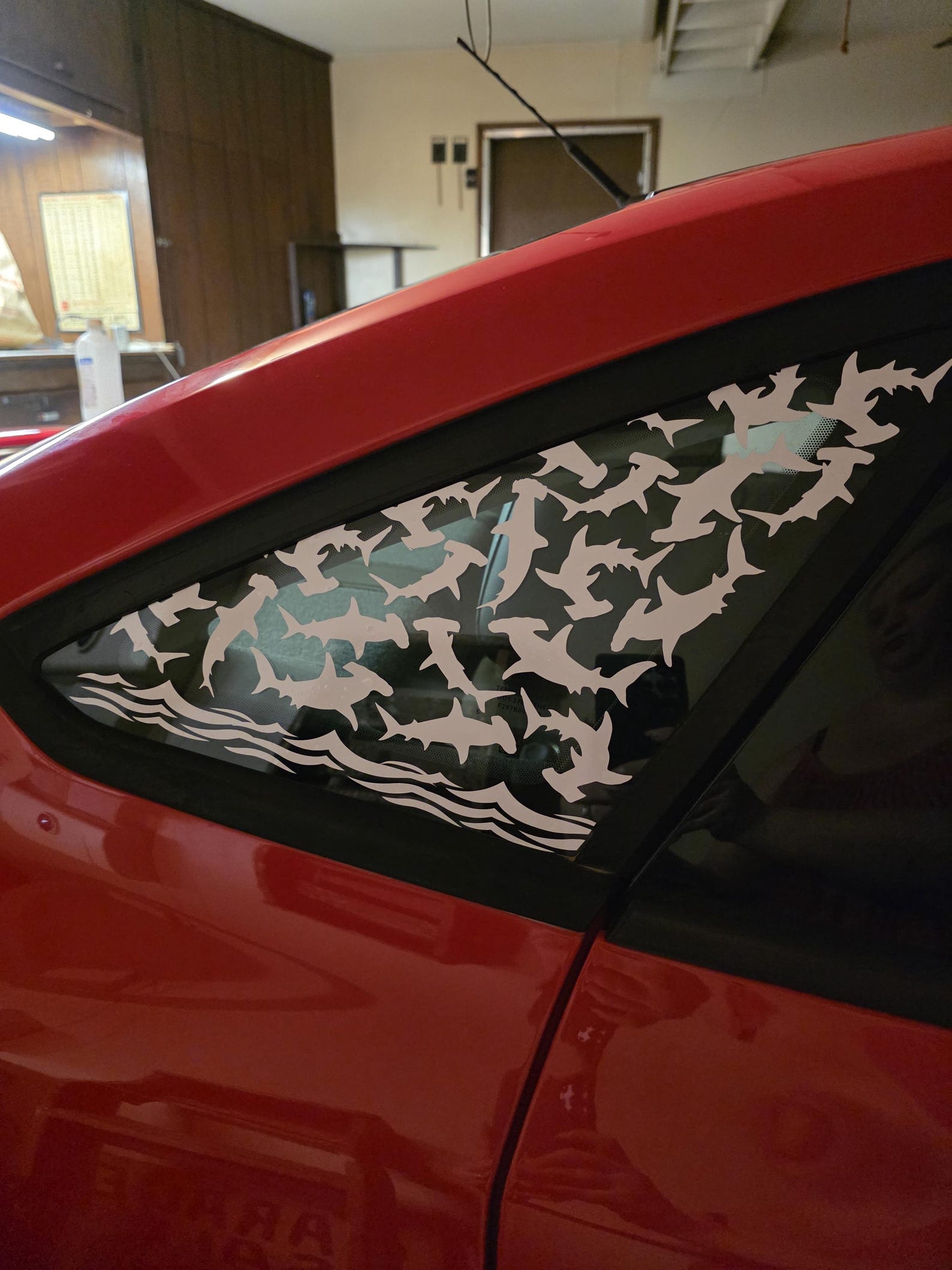Hammerhead Shark Car Decal – Ocean Shark School Vinyl for Rear Window ...