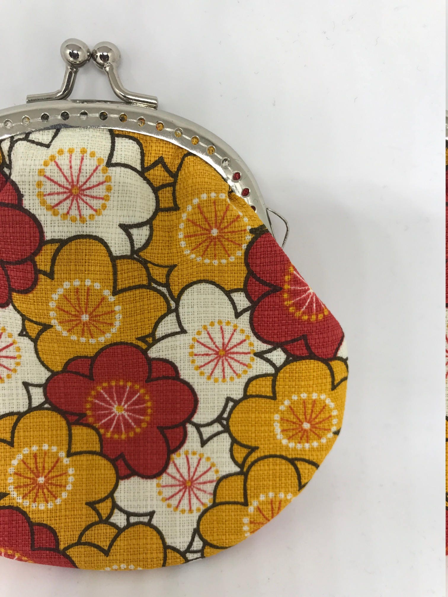 Floral Coin Purse Kiss Lock Frame Wallet Clasp Coin Purse | Etsy