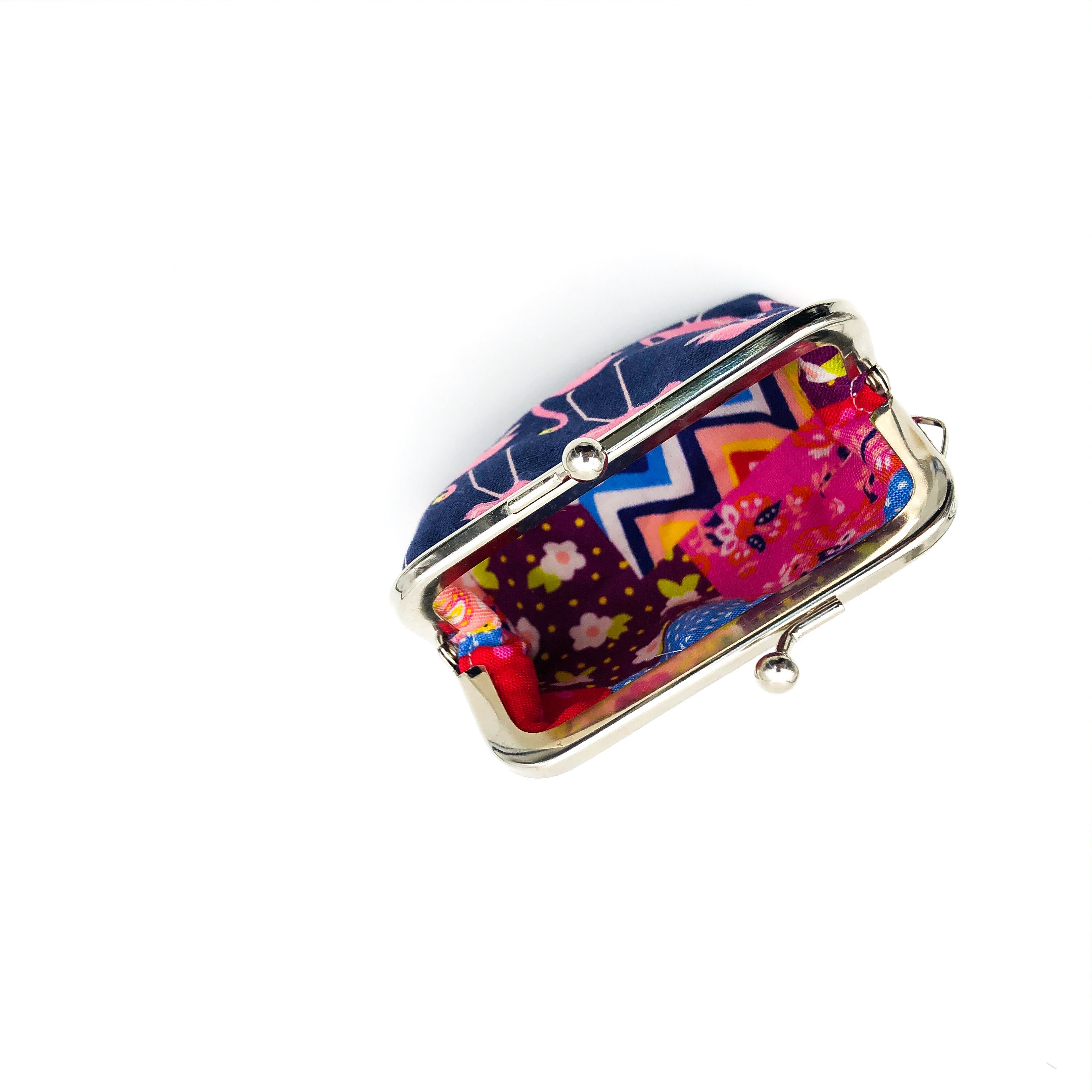 Flamingo Coin Purse, Pink Coin Purse, Clasp Wallet, Pink Flamingo Print ...