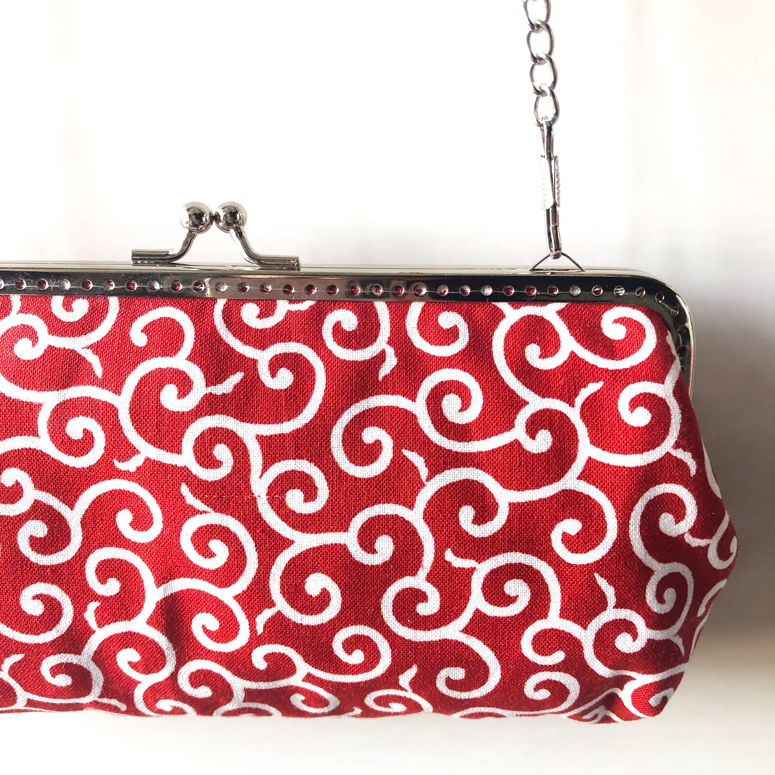 Kiss Lock Crossbody Bag, 2 Way Shoulder Bag, Japanese Cotton Bag ...