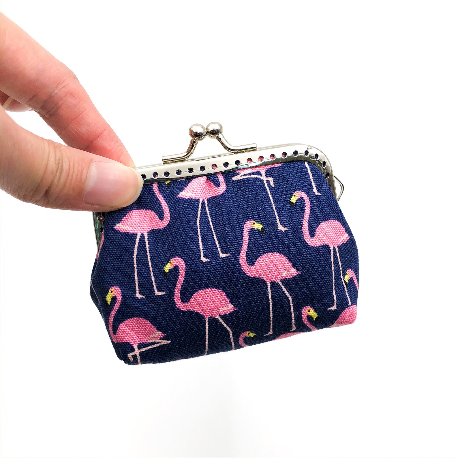 Flamingo Coin Purse, Pink Coin Purse, Clasp Wallet, Pink Flamingo Print ...