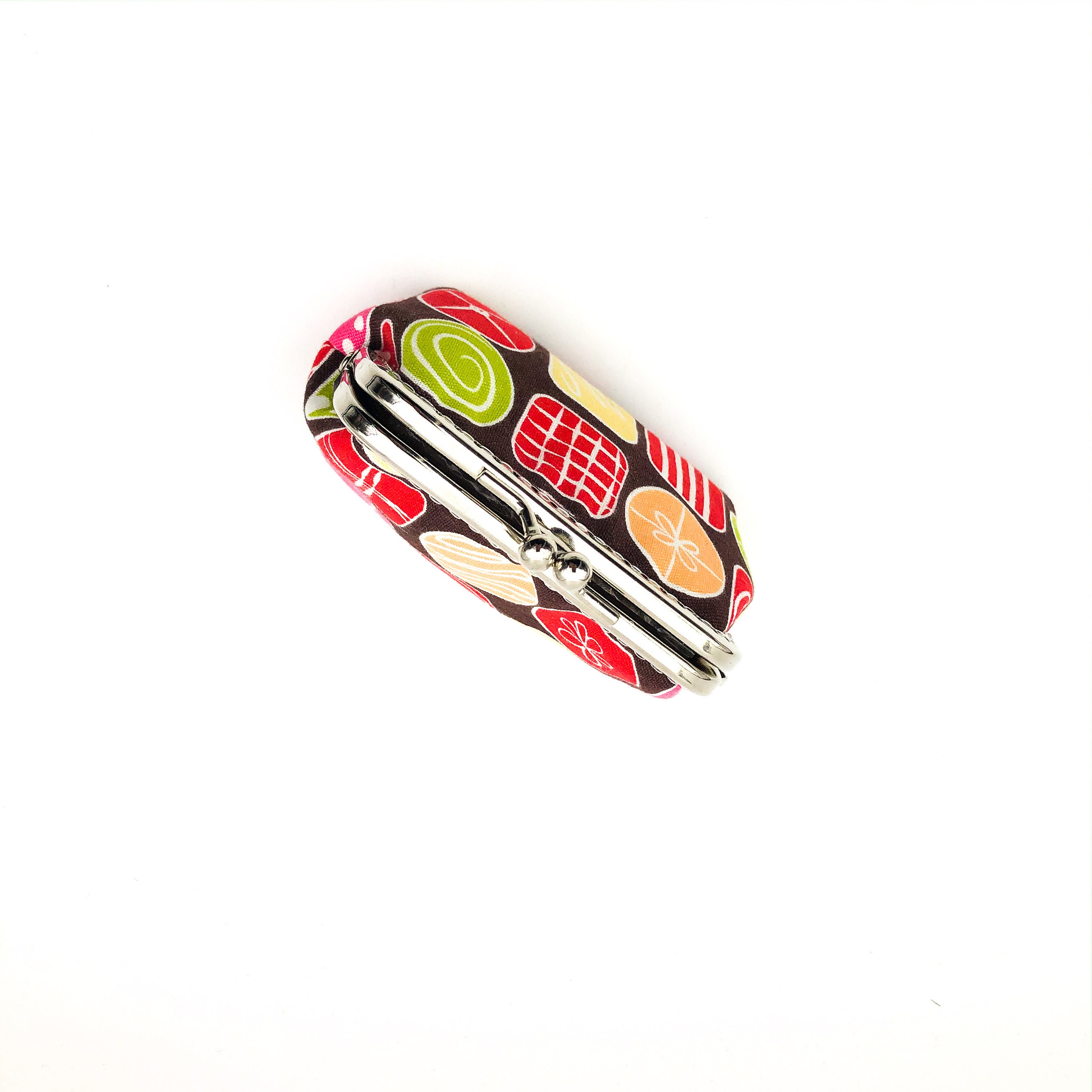 Brown Coin Purse, Candy Purse, Metal Frame Bag, Kiss Lock Wallet ...