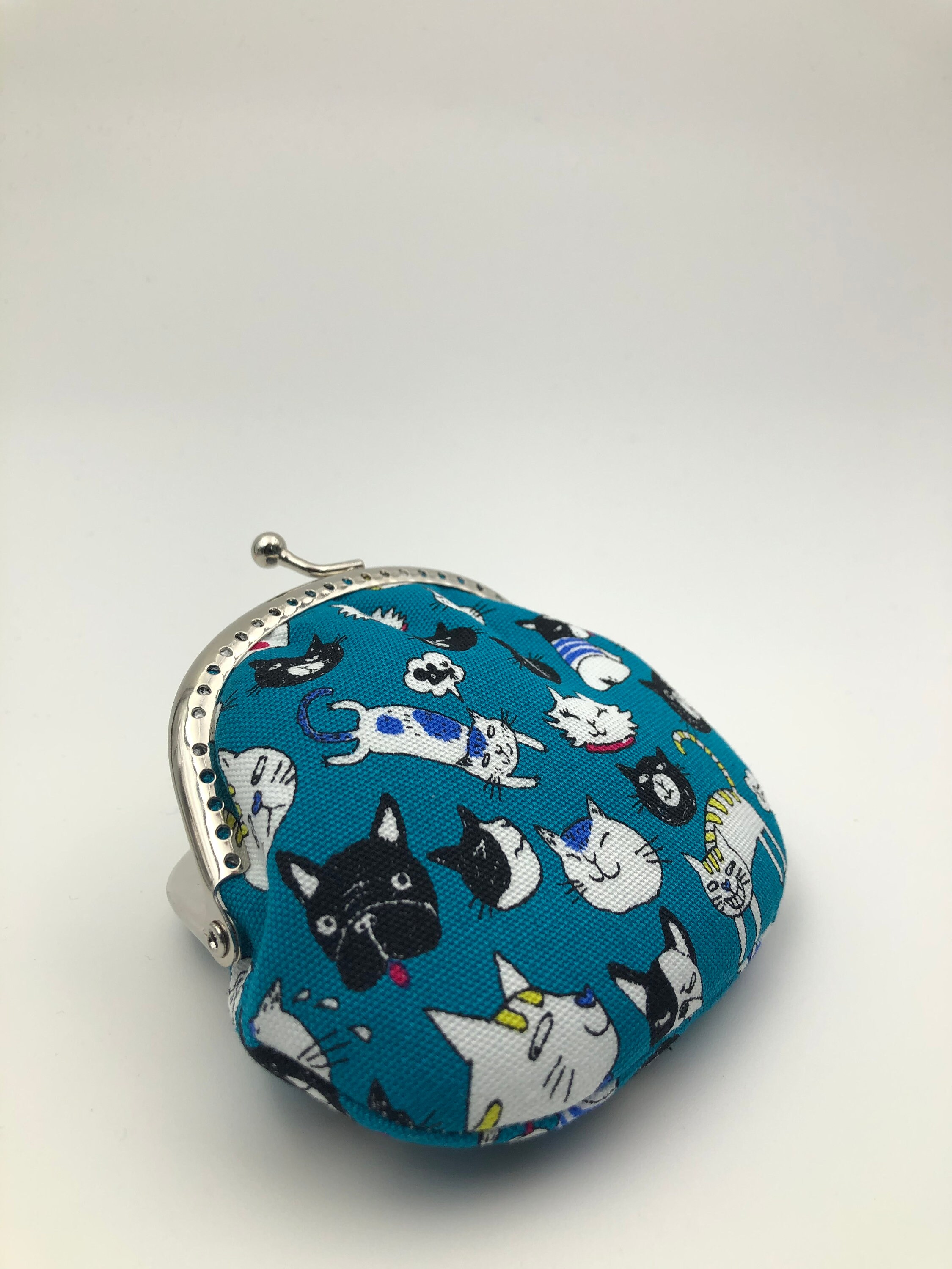 Cat Coin Purse Metal Frame Wallet Clasp Purse Kiss Lock - Etsy