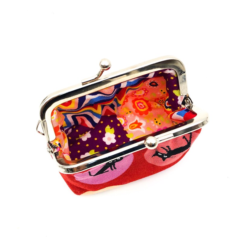Kiss Lock Coin Purse Click Purse Japanese Cotton Fabric Cat - Etsy