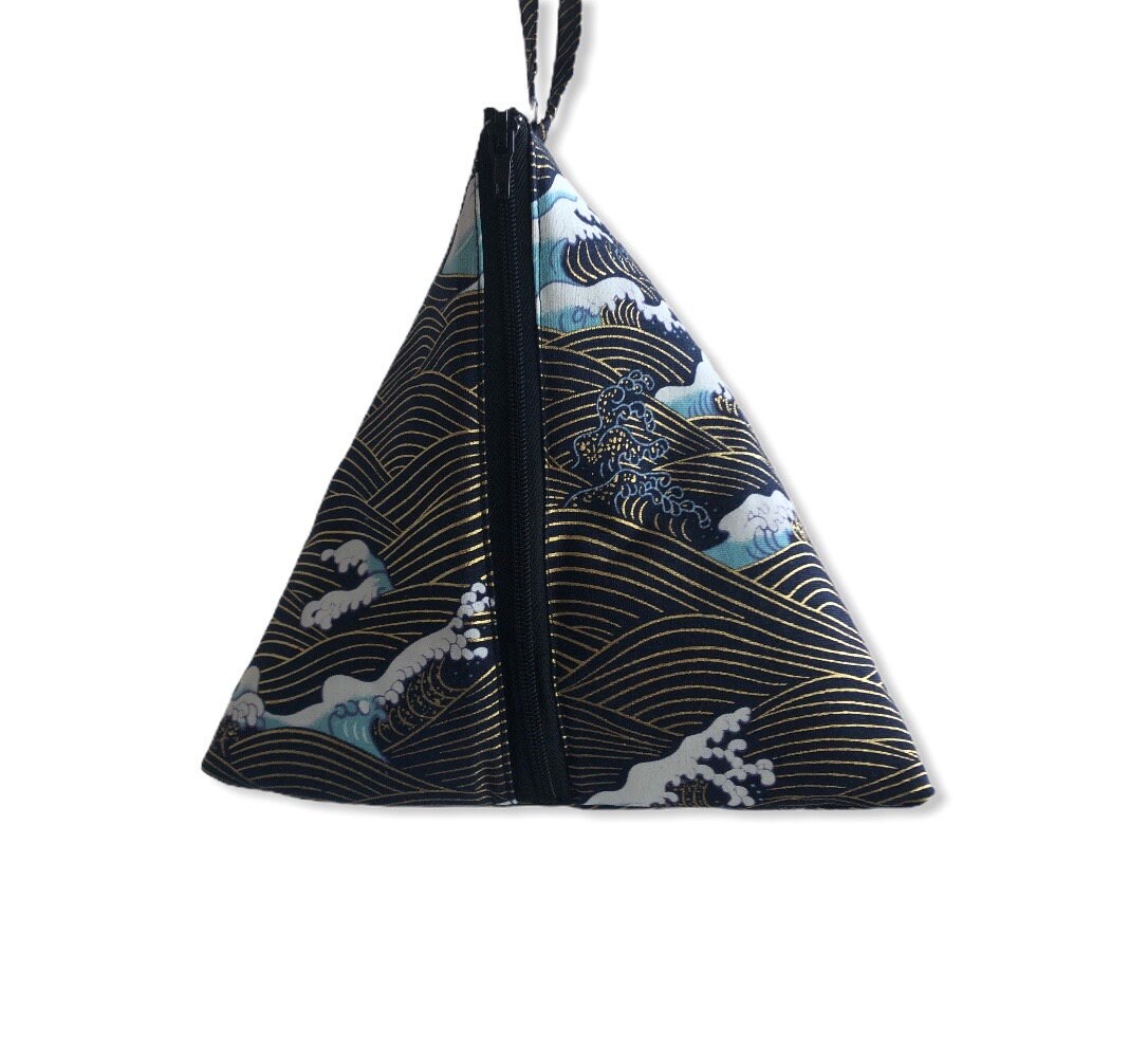 Triangle Bag, Pyramid Bag, Japanese Fabric, Japan Print Pattern, Gift ...