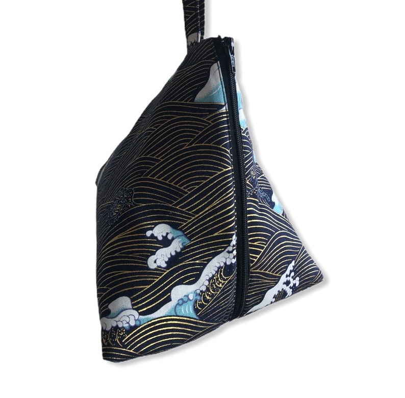 Triangle Bag, Pyramid Bag, Japanese Fabric, Japan Print Pattern, Gift ...