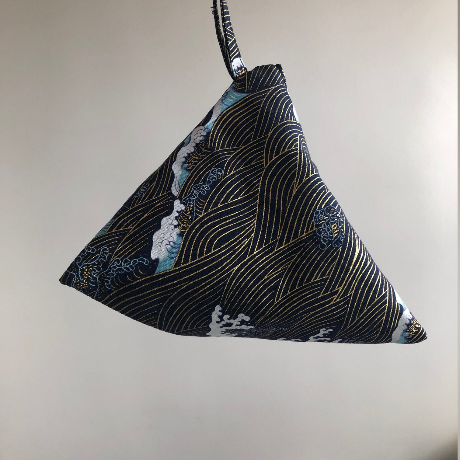 Triangle Bag, Pyramid Bag, Japanese Fabric, Japan Print Pattern, Gift ...