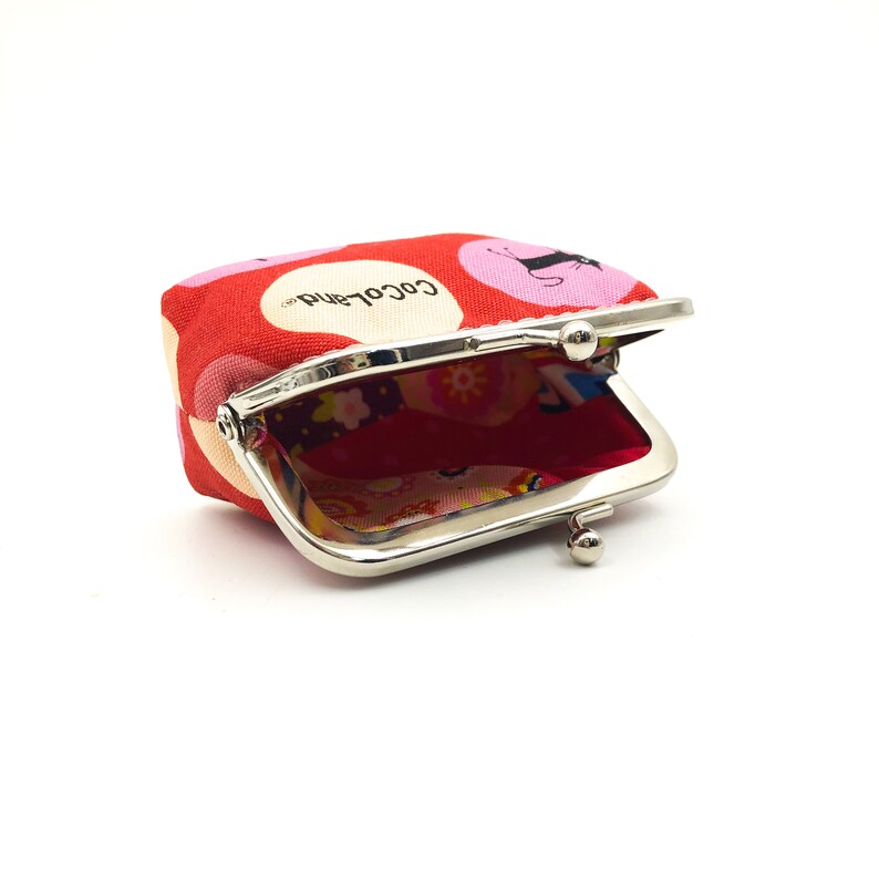 Kiss Lock Coin Purse Click Purse Japanese Cotton Fabric Cat - Etsy