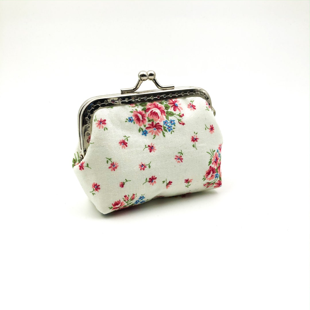 Kiss Lock Coin Purse, Metal Frame Pouch, Kisslock Wallet, Clasp Bag ...