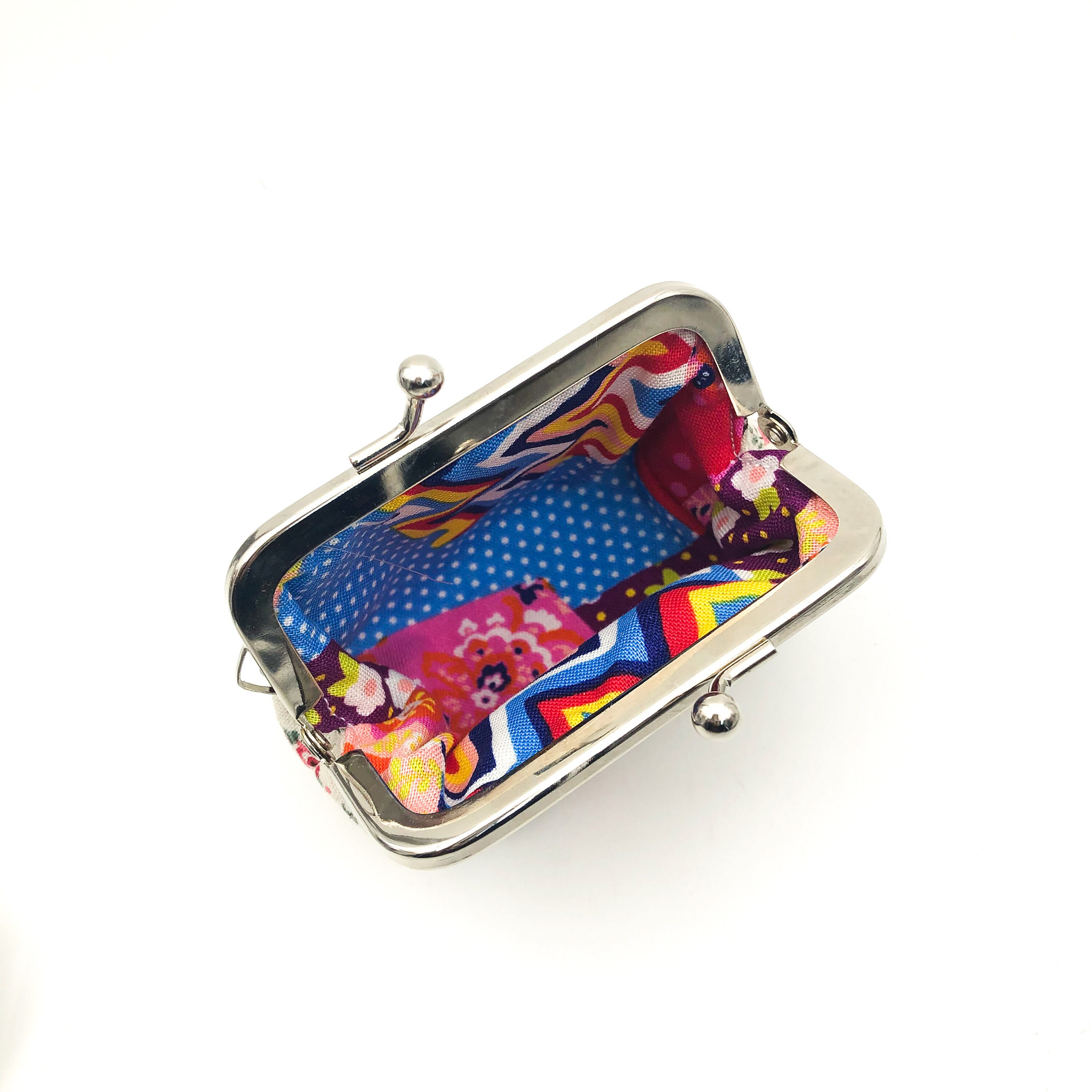 Coin Purse, Kiss Lock Clasp, Change Purse Small, Japanese Cotton Fabric ...