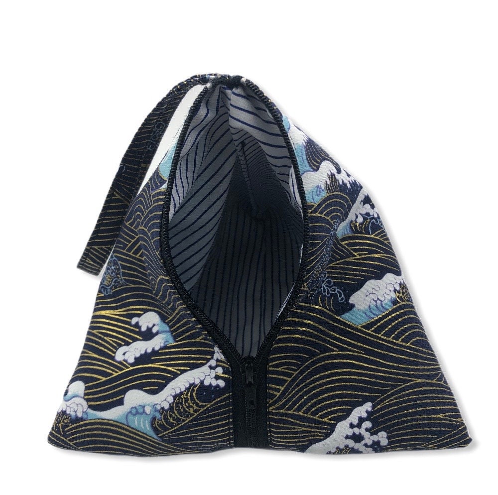 Triangle Bag, Pyramid Bag, Japanese Fabric, Japan Print Pattern, Gift ...