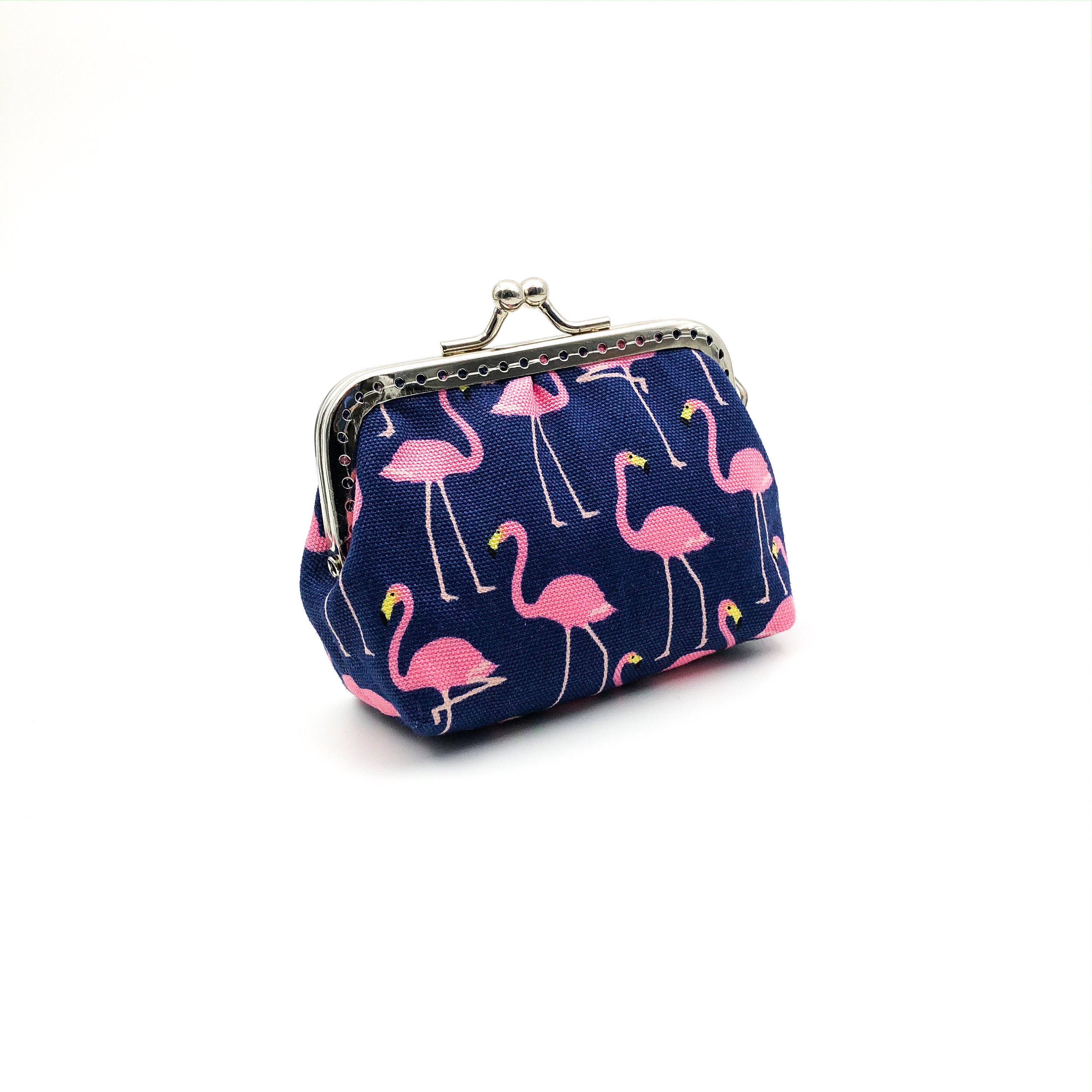 Flamingo Coin Purse, Pink Coin Purse, Clasp Wallet, Pink Flamingo Print ...