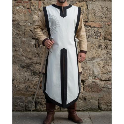 Medieval Cotton Tabard | Surcoat With Side Laces | Reenactment, LARP ...