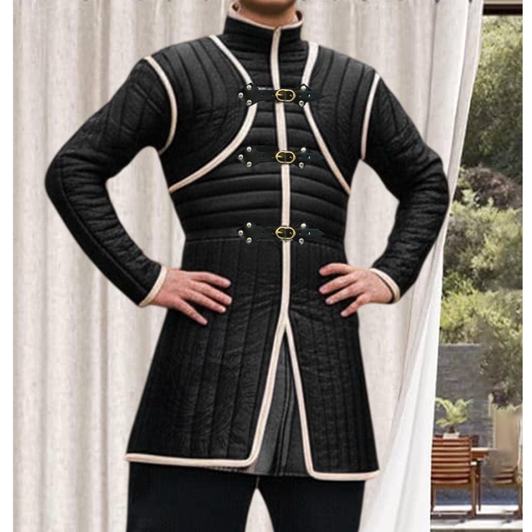 Medieval Gambeson Armor – Handmade Quilted Padded Jacket for LARP, Ren ...