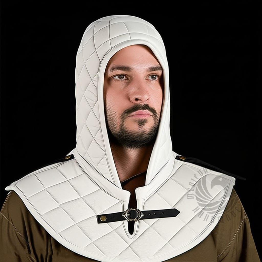 Padded Coif - off White Cotton Coif, Medieval Hood, Halloween Gifts - Etsy