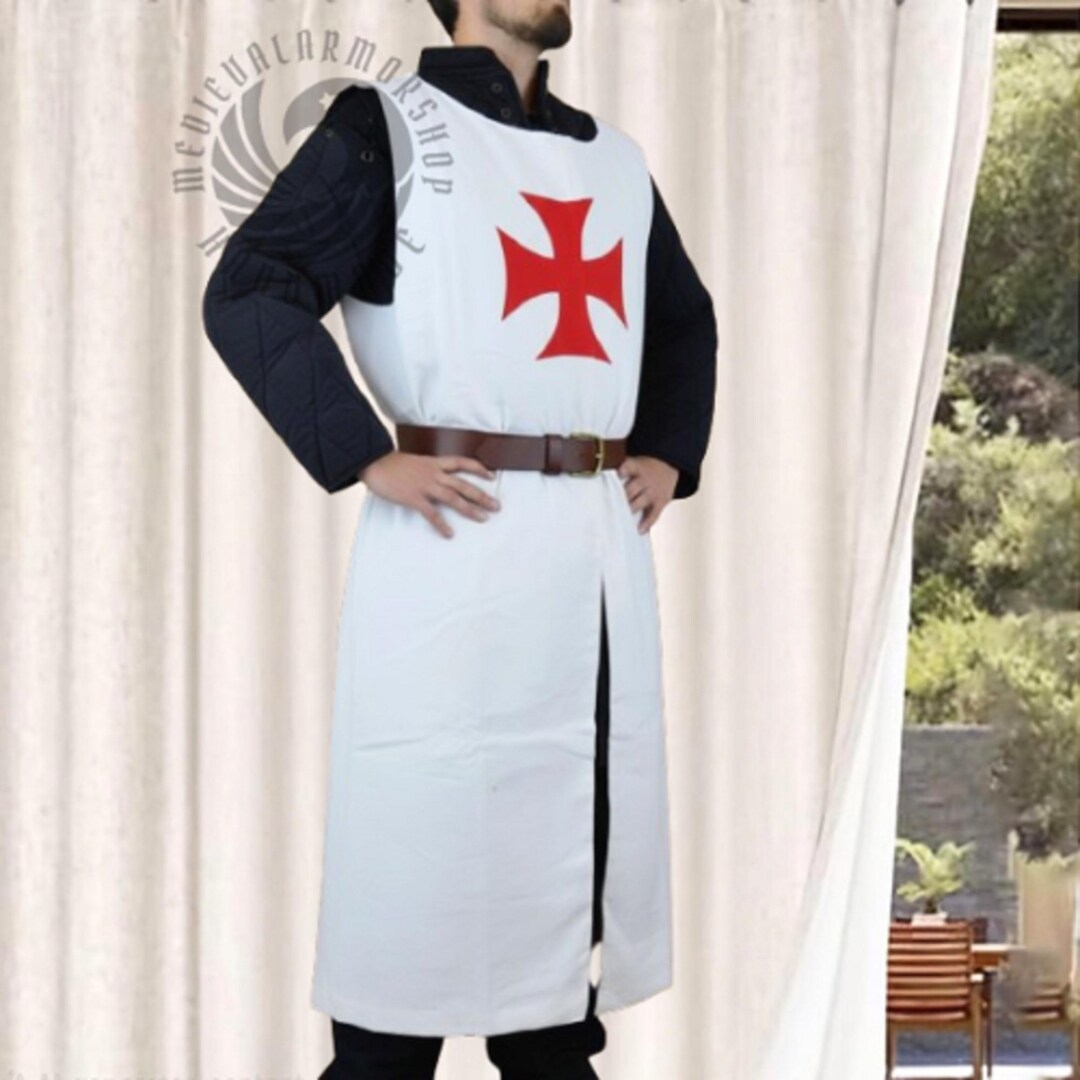 Medieval Cotton Tabard With Red Templar Cross: LARP, Reenactment ...