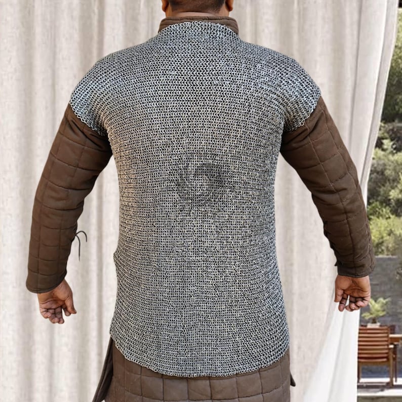 Roman Lorica Hamata Chainmail: 6MM Riveted Flat Ring, Reenactment Armor ...