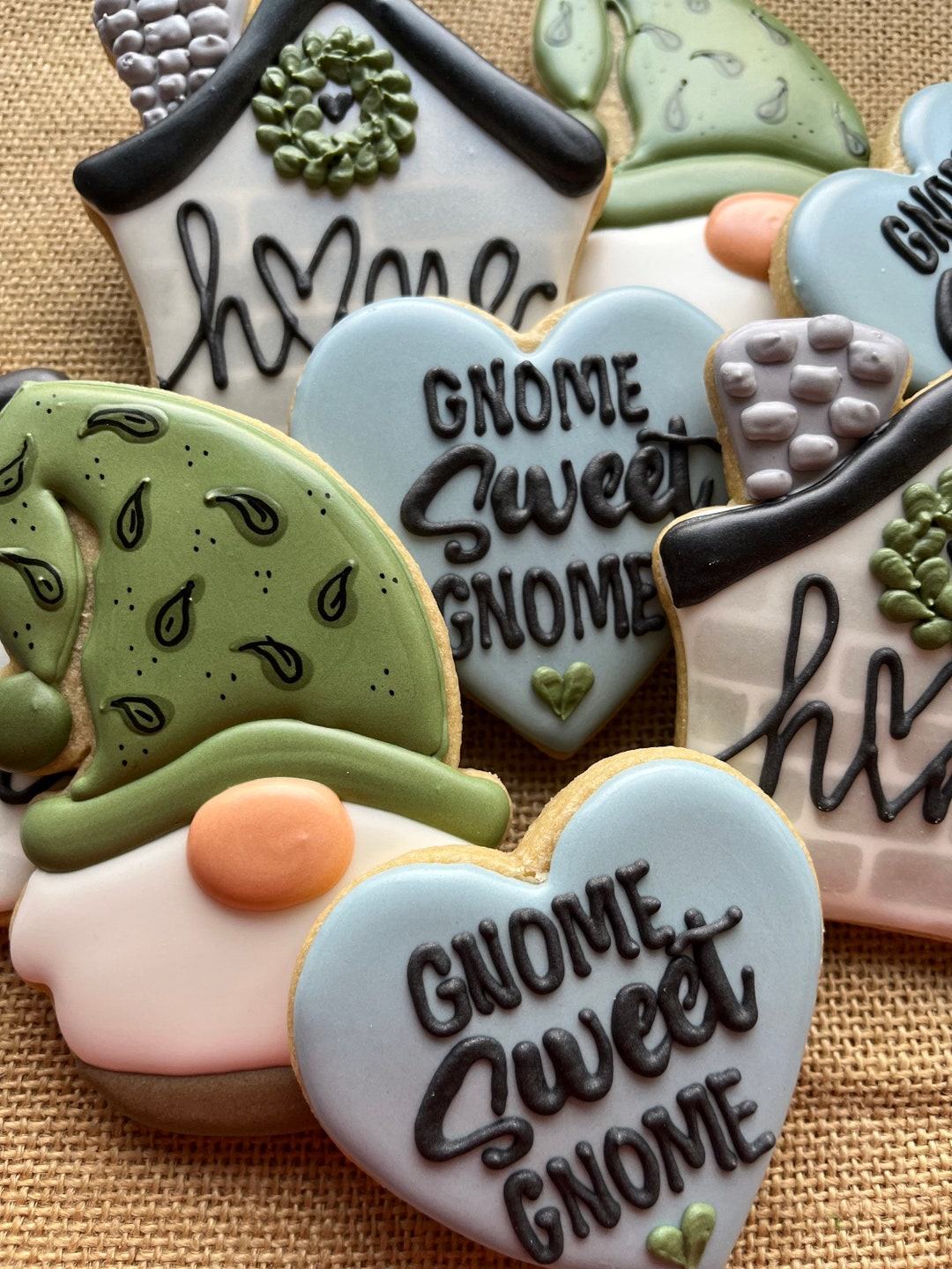 Gnome Sweet Gnome Cookies 1 Doz Custom Housewarming - Etsy