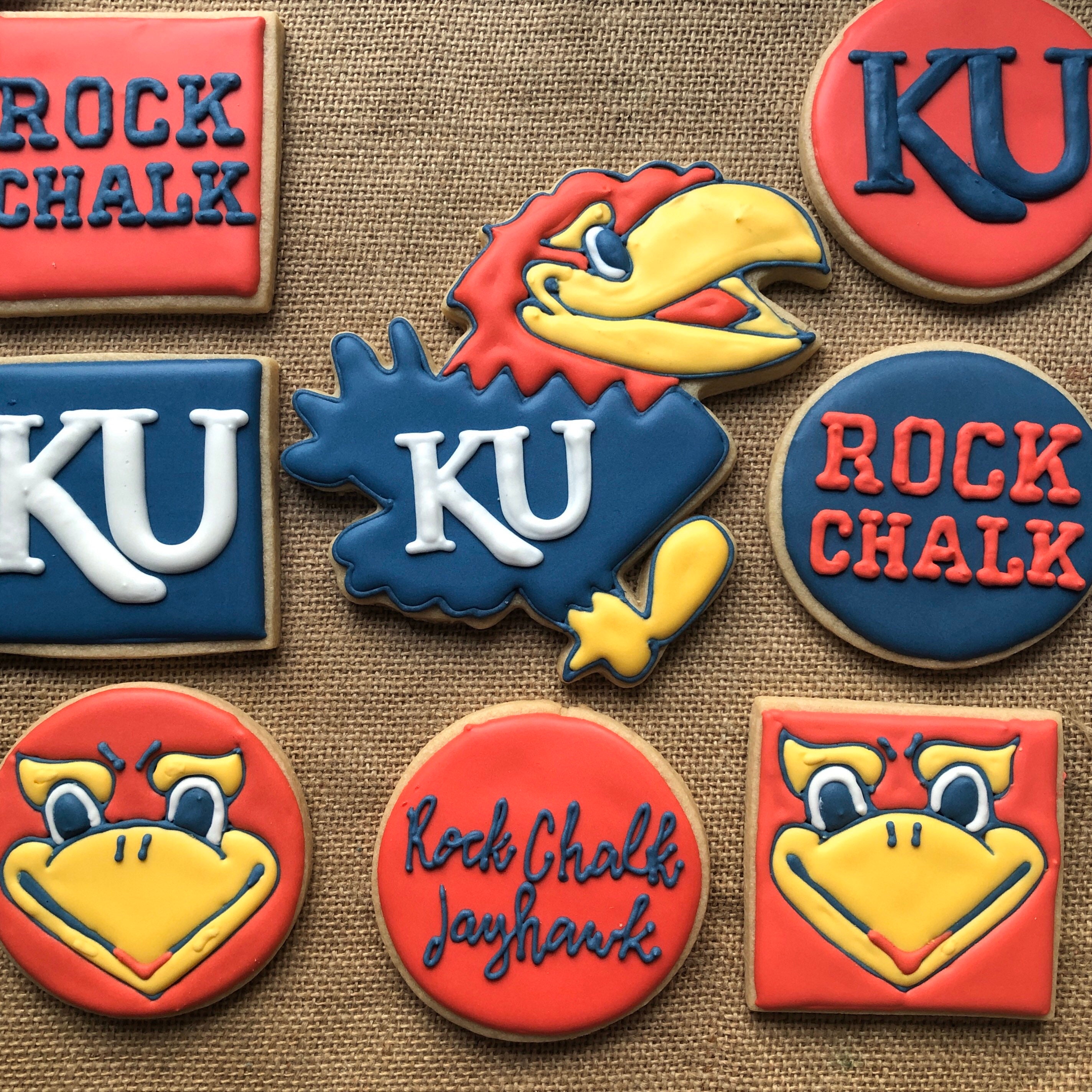 24 KU Jayhawk Cookies 2 Dozen Tailgate Kansas Free Shipping - Etsy
