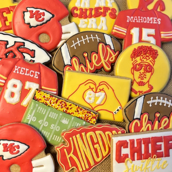 Kc Chiefs Cookies - Etsy