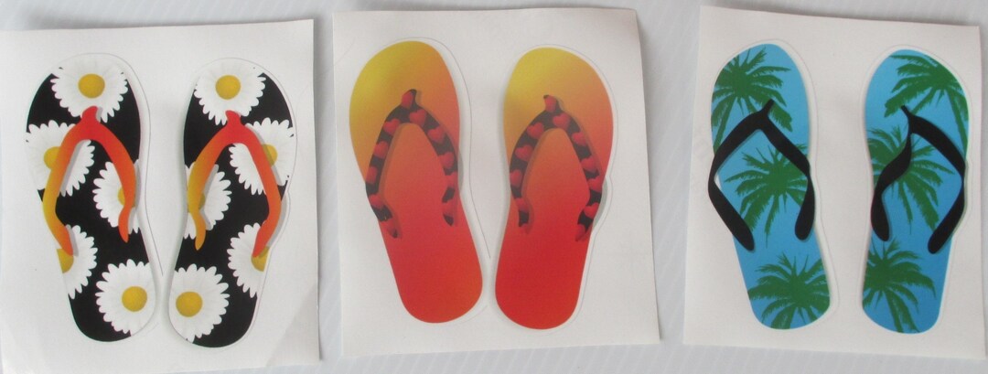 Flip Flop / Sandal / Beach Stickers - Etsy