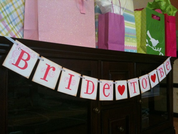 BRIDE TO BE Sign Wedding Banner Bridal Shower Banner | Etsy