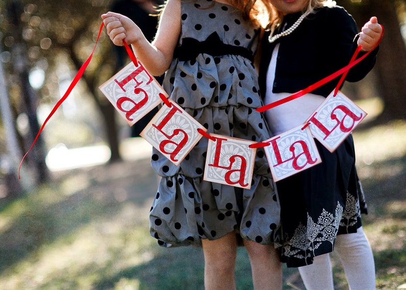 Christmas Banner Decoration Fa La La La La Christmas Garland - Etsy