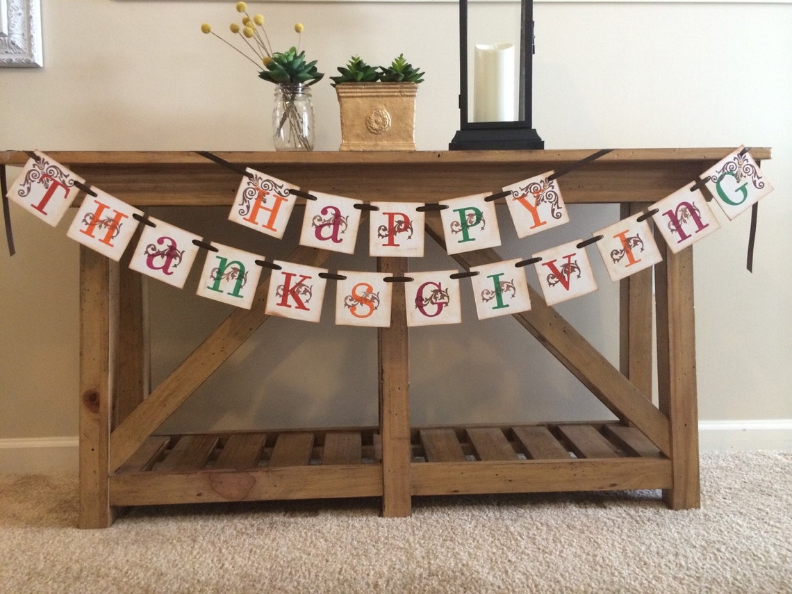 Thanksgiving Decoration Happy Thanksgiving Banner / Sign / - Etsy