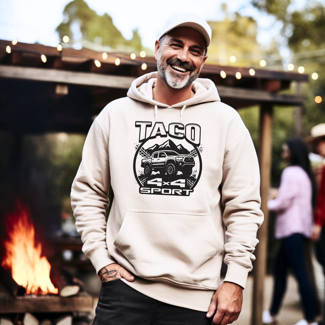 Taco 4x4 Sport Truck Hoodie | Taco Truck Graphic Hooded Sweatshirt - Etsy