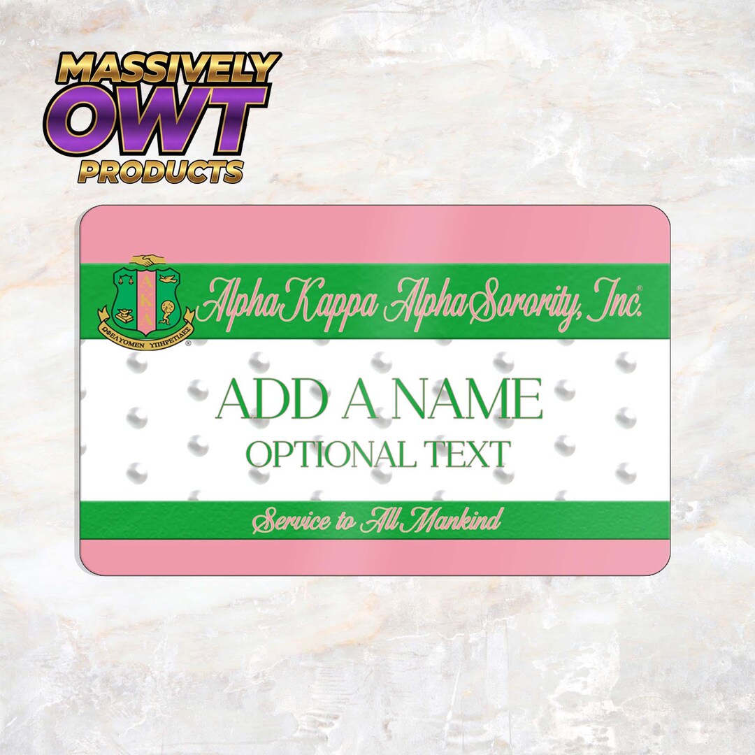 Alpha Kappa Alpha® Magnetic Personalized Name Badge 1908®, Meeting ...